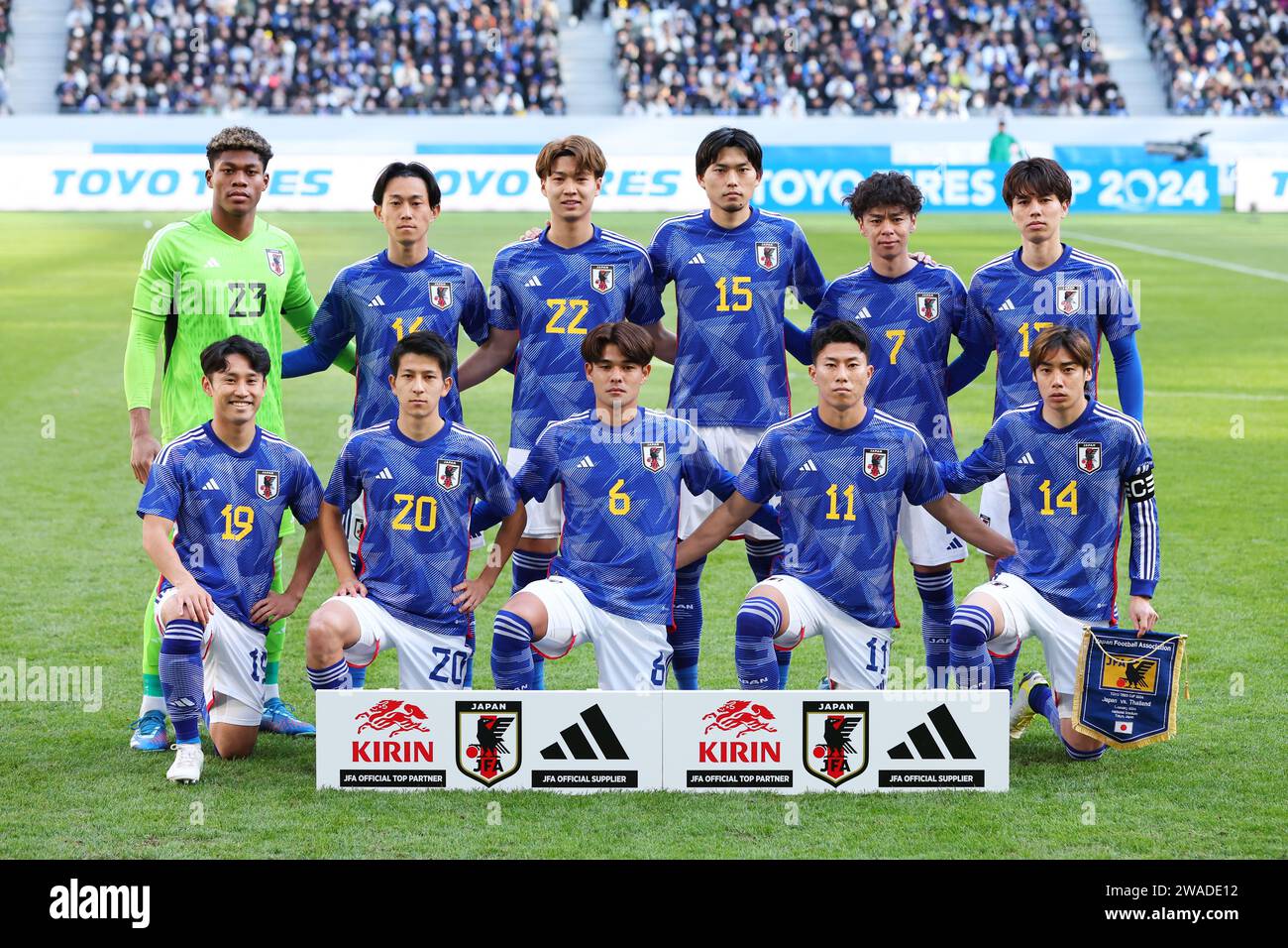 Tokyo, Japan. 1st Jan, 2024. Japan team group line-up (JPN) Football ...