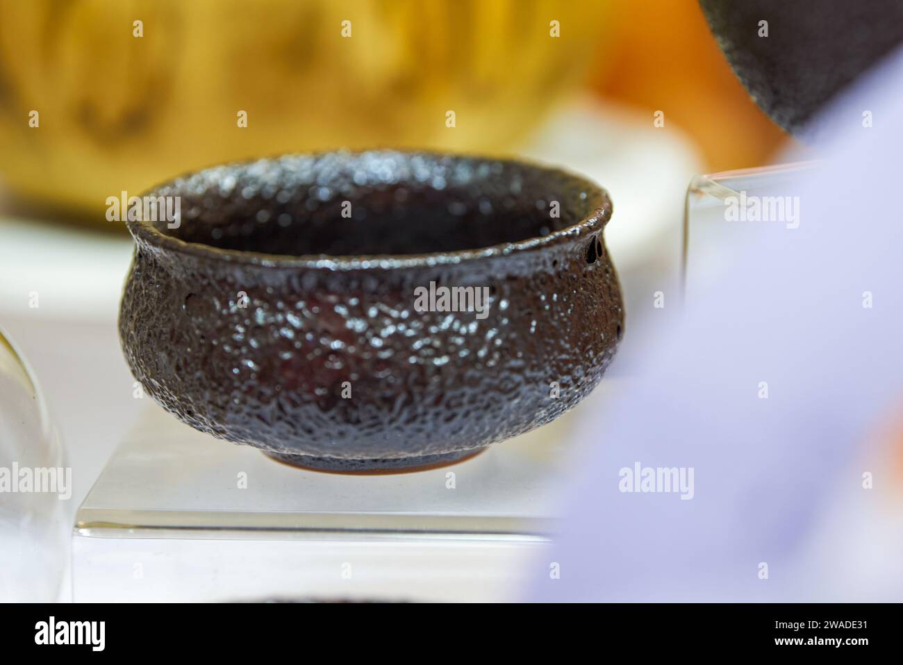 Close-up of teapots and tea sets of traditional Chinese tea drinking ...