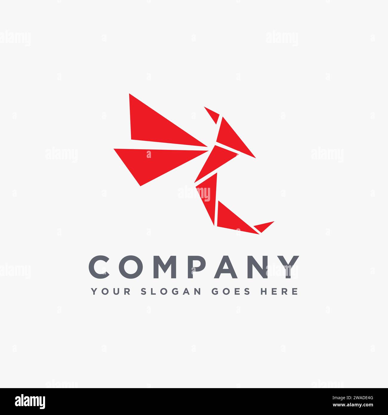 Modern abstract paper origami bee logo icon vector template on white ...