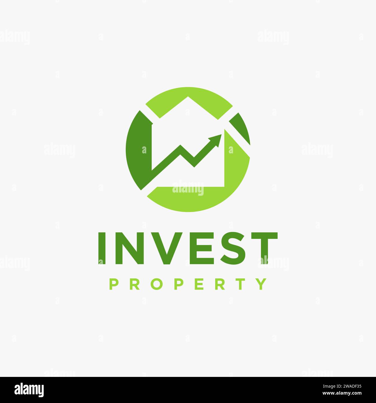 Property maps and growth arrow financial investment logo icon vector ...