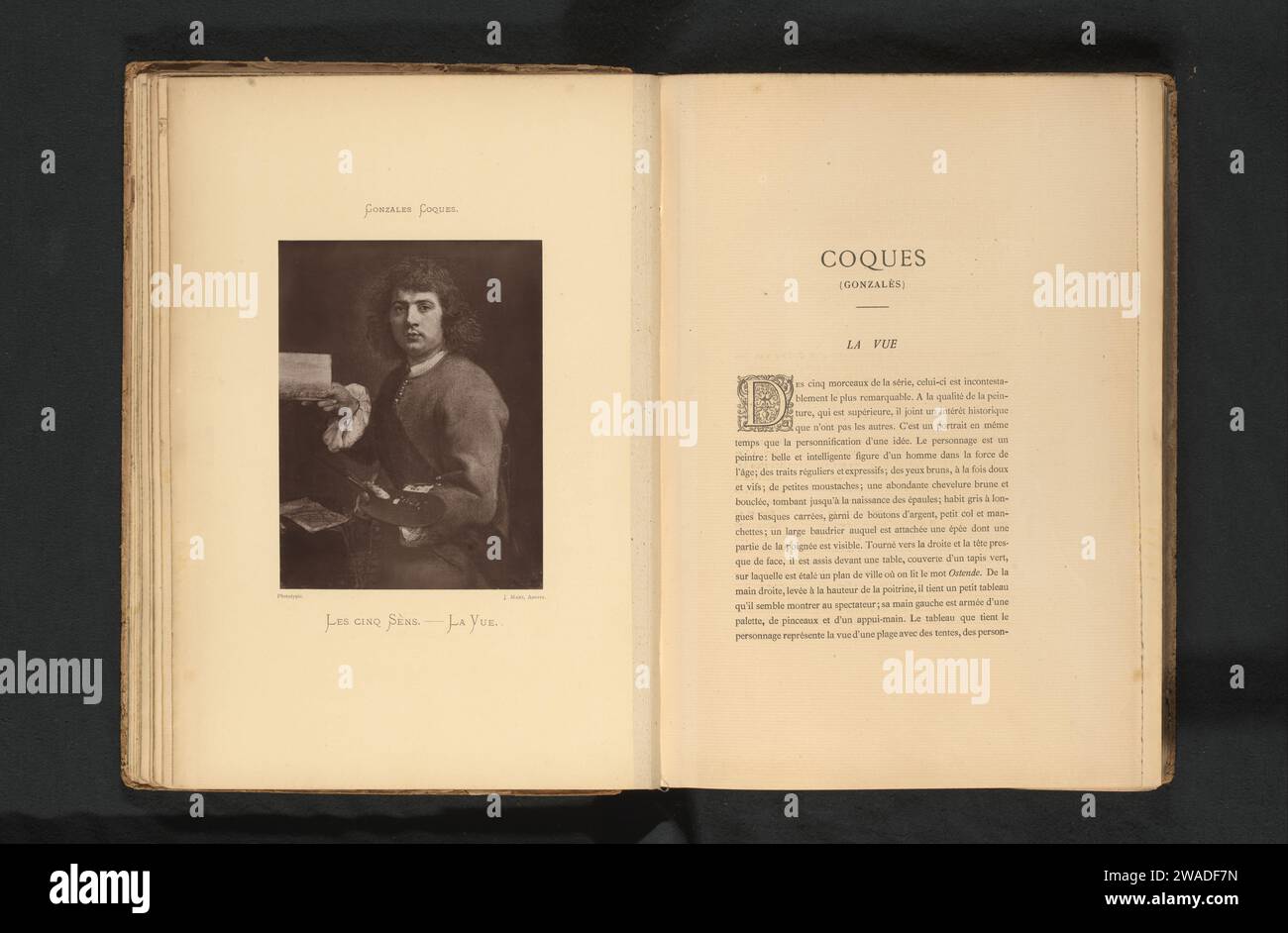 Reproduction of a painting of an allegory on sight, depicted Robert van ...