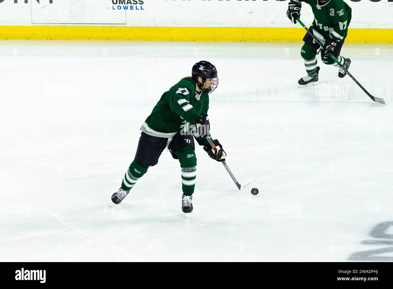 January 3, 2024; Lowell, Massachusetts, USA; Boston forward Shiann ...