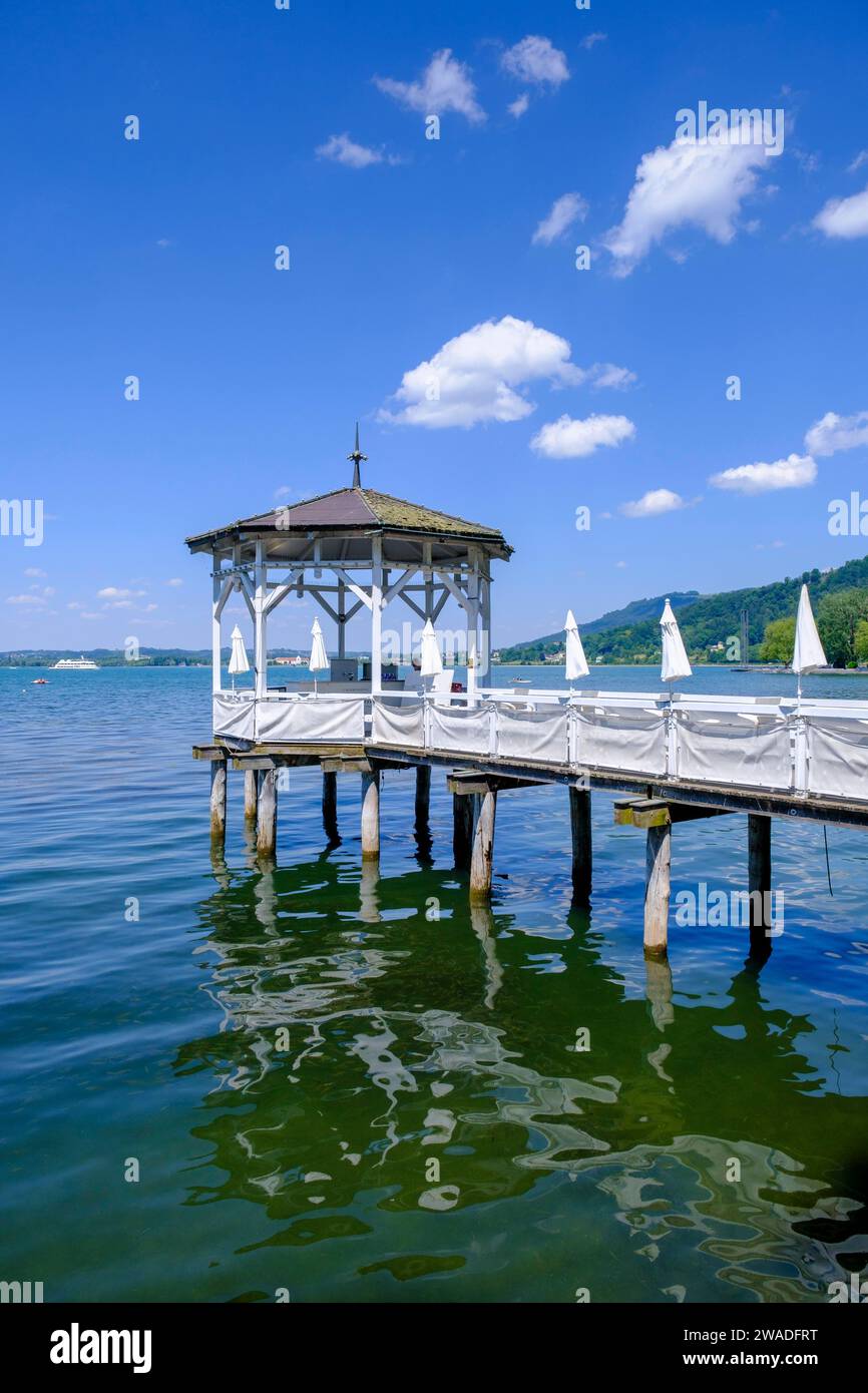 Pavilion on the lakeside promenade on Lake Constance, Bregenz ...