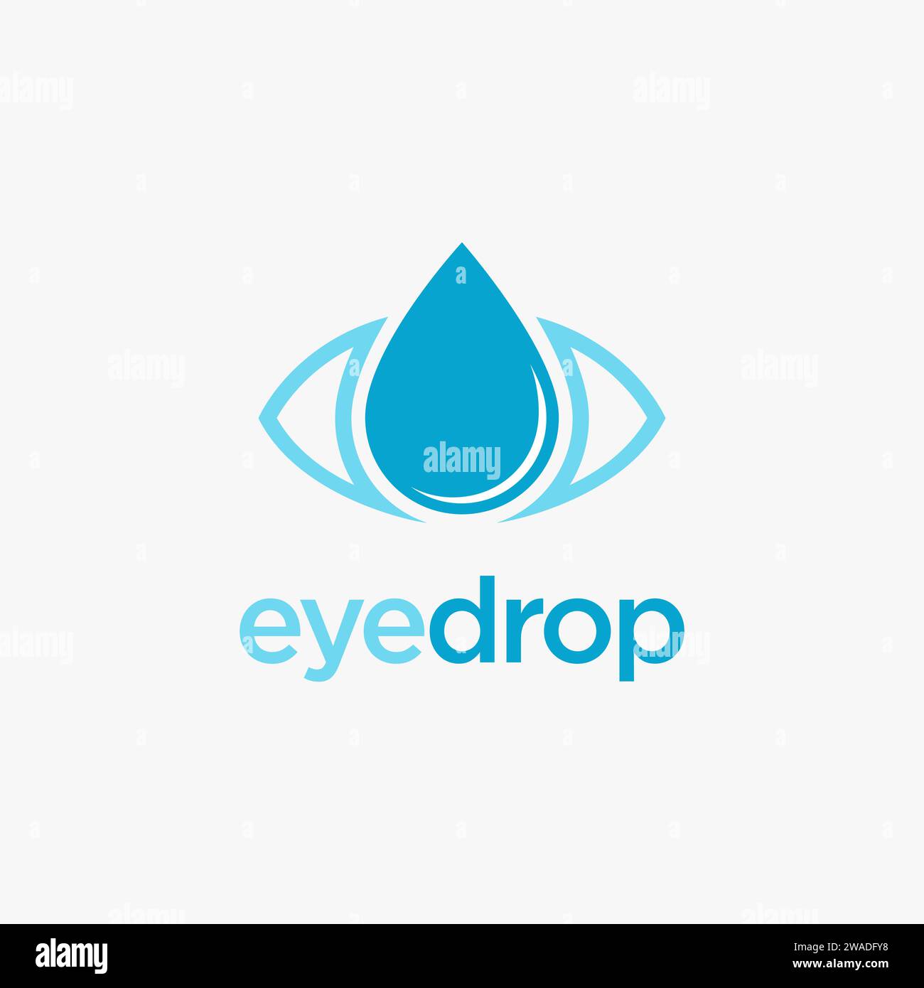 Eye and water drop logo icon, healthcare eye logo template on white ...