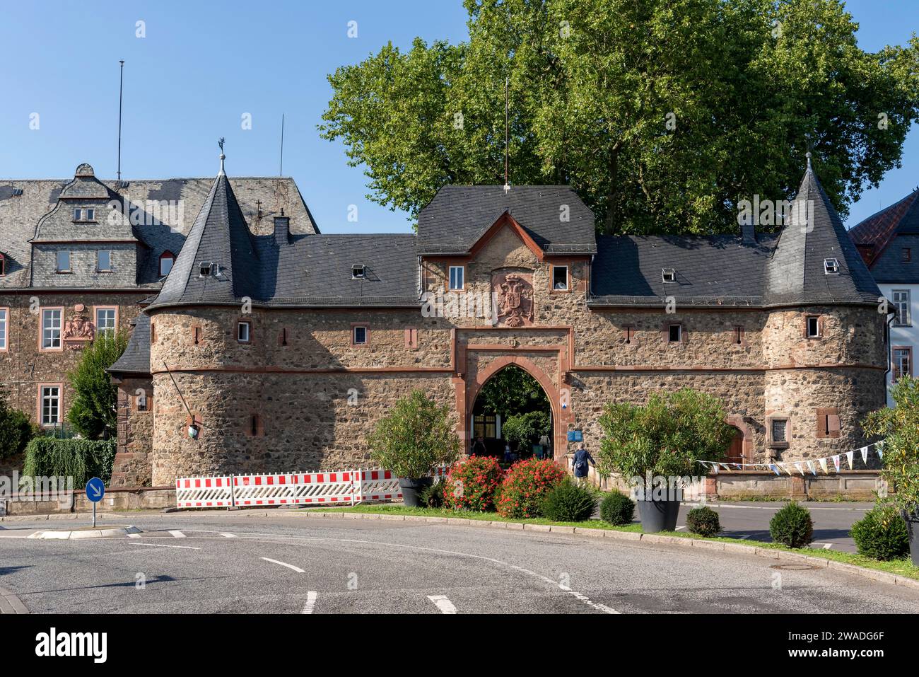 Castle chancellery, grammar school, castle gate, south gate of the ...