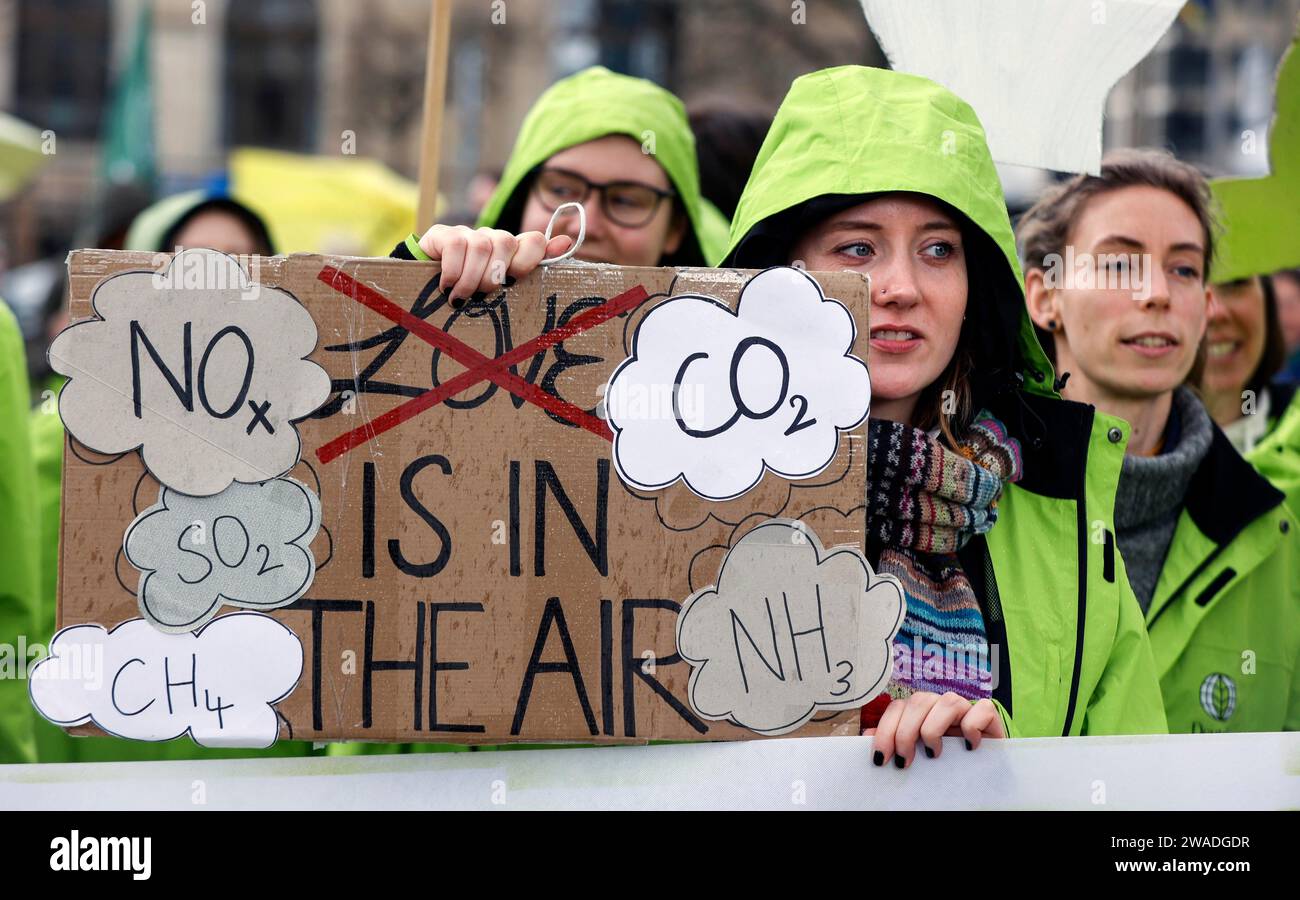 Fridays for Future demonstration at the Federal Ministry of Transport ...