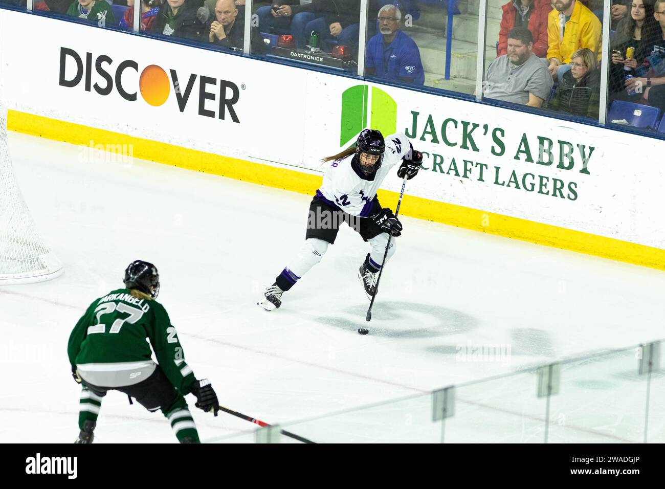 Tsongas Center. 3rd Jan, 2024. Massachusetts, USA; Minnesota defender ...