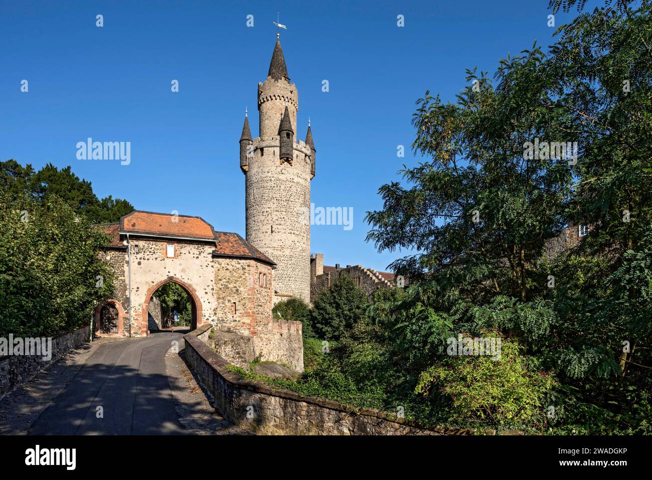 North gate, double castle gate, Adolfsturm keep, medieval tower of ...