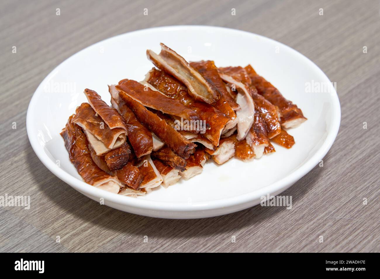 A plate of delicious deep-fried pork intestines, seven inches deep ...