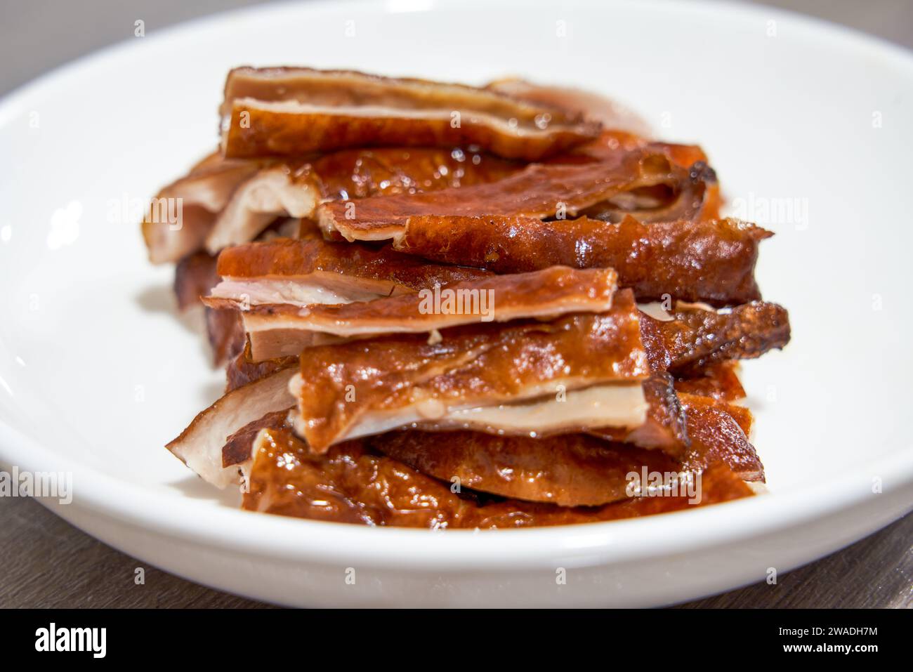 A plate of delicious deep-fried pork intestines, seven inches deep ...