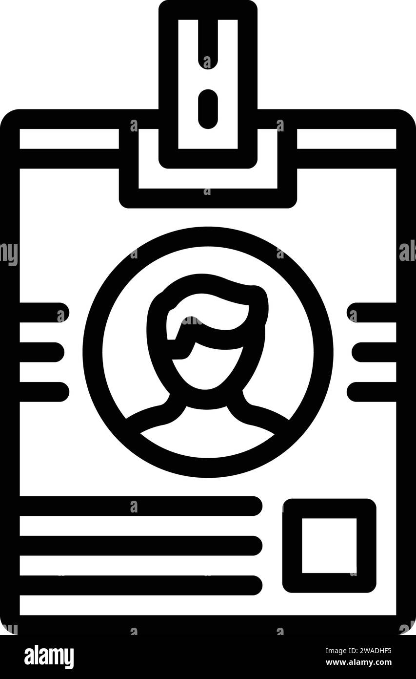 Icon for pass,id card Stock Vector Image & Art - Alamy