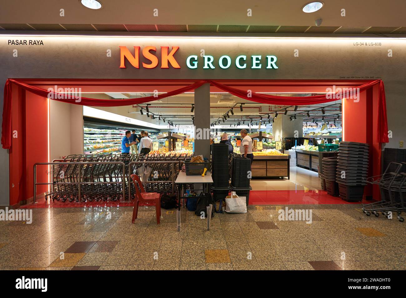 KUALA LUMPUR, MALAYSIA - MAY 26, 2023: entrance to NSK Grocer in ...