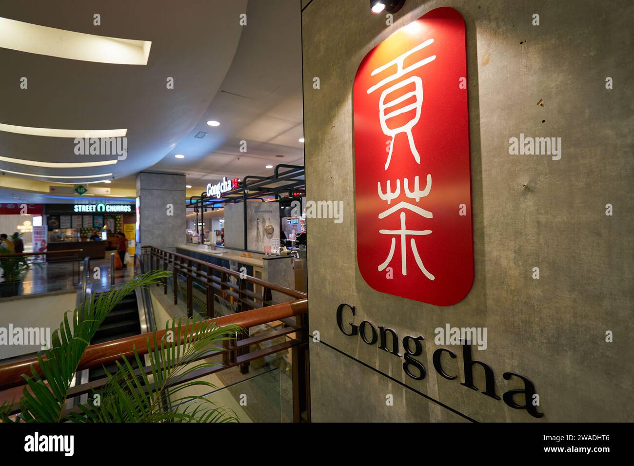 KUALA LUMPUR, MALAYSIA - MAY 26, 2023: close up shot of Gong Cha sign ...