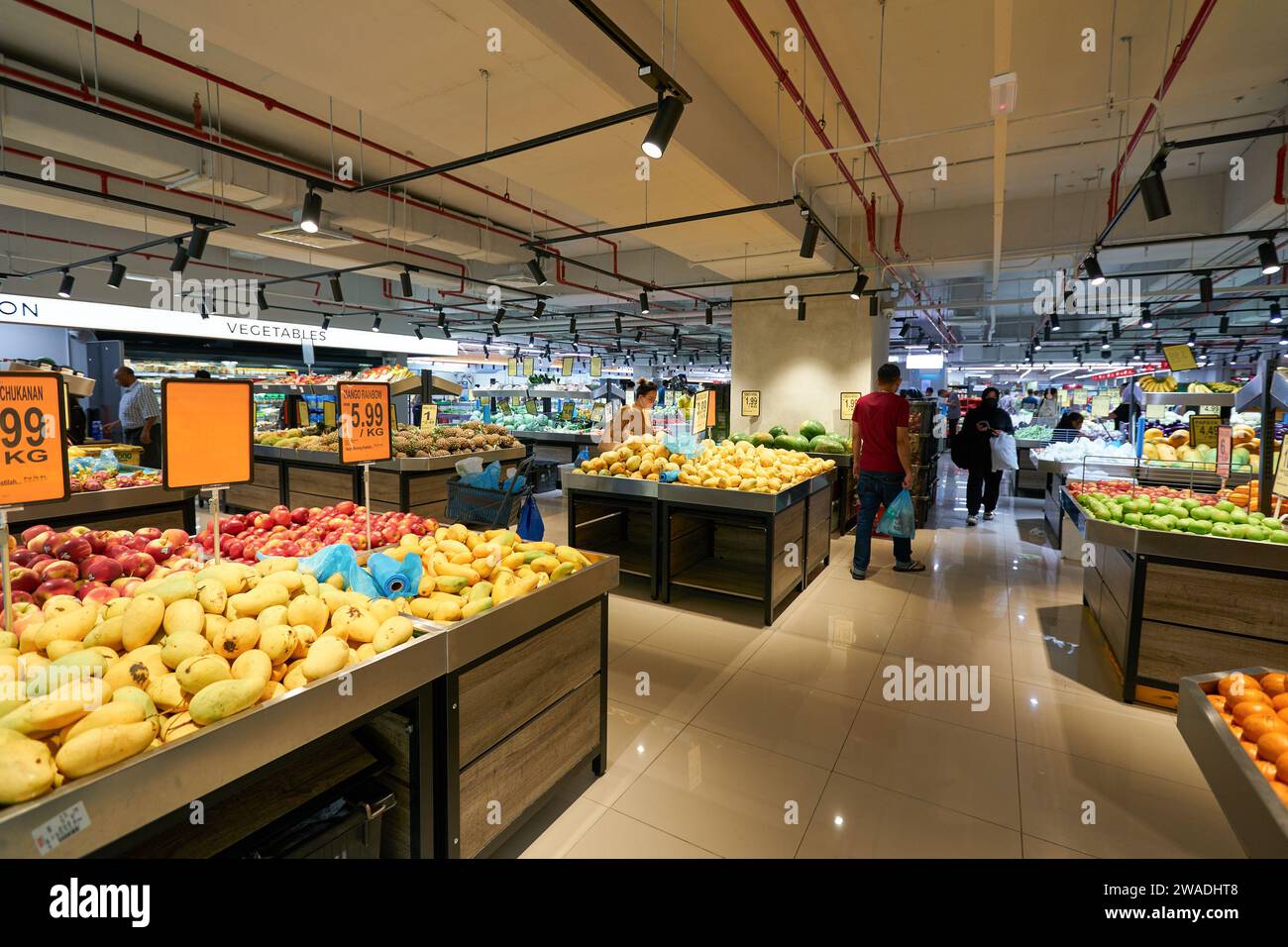 KUALA LUMPUR, MALAYSIA - MAY 26, 2023: interior shot of NSK Grocer in ...