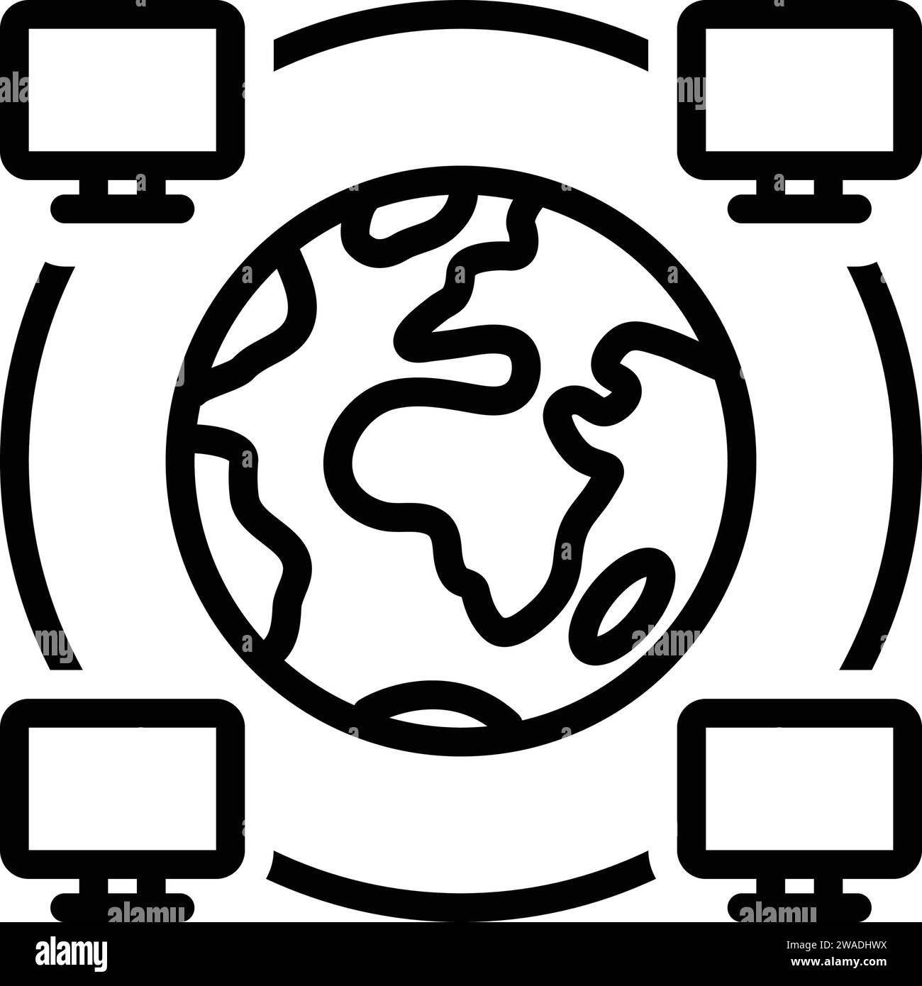 Icon for extranet,monitor Stock Vector Image & Art - Alamy