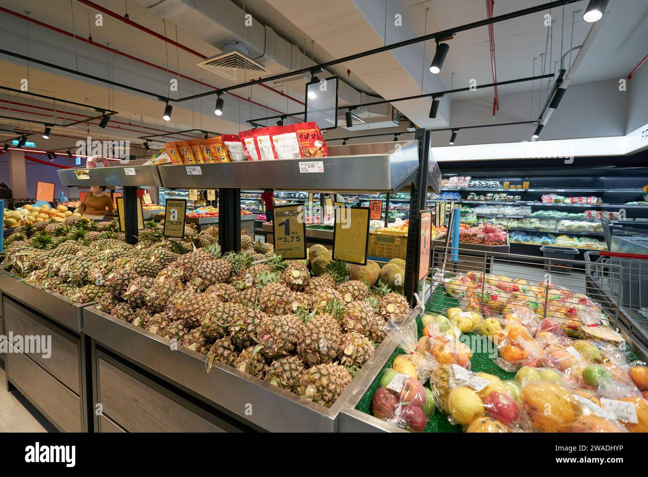 KUALA LUMPUR, MALAYSIA - MAY 26, 2023: interior shot of NSK Grocer in ...