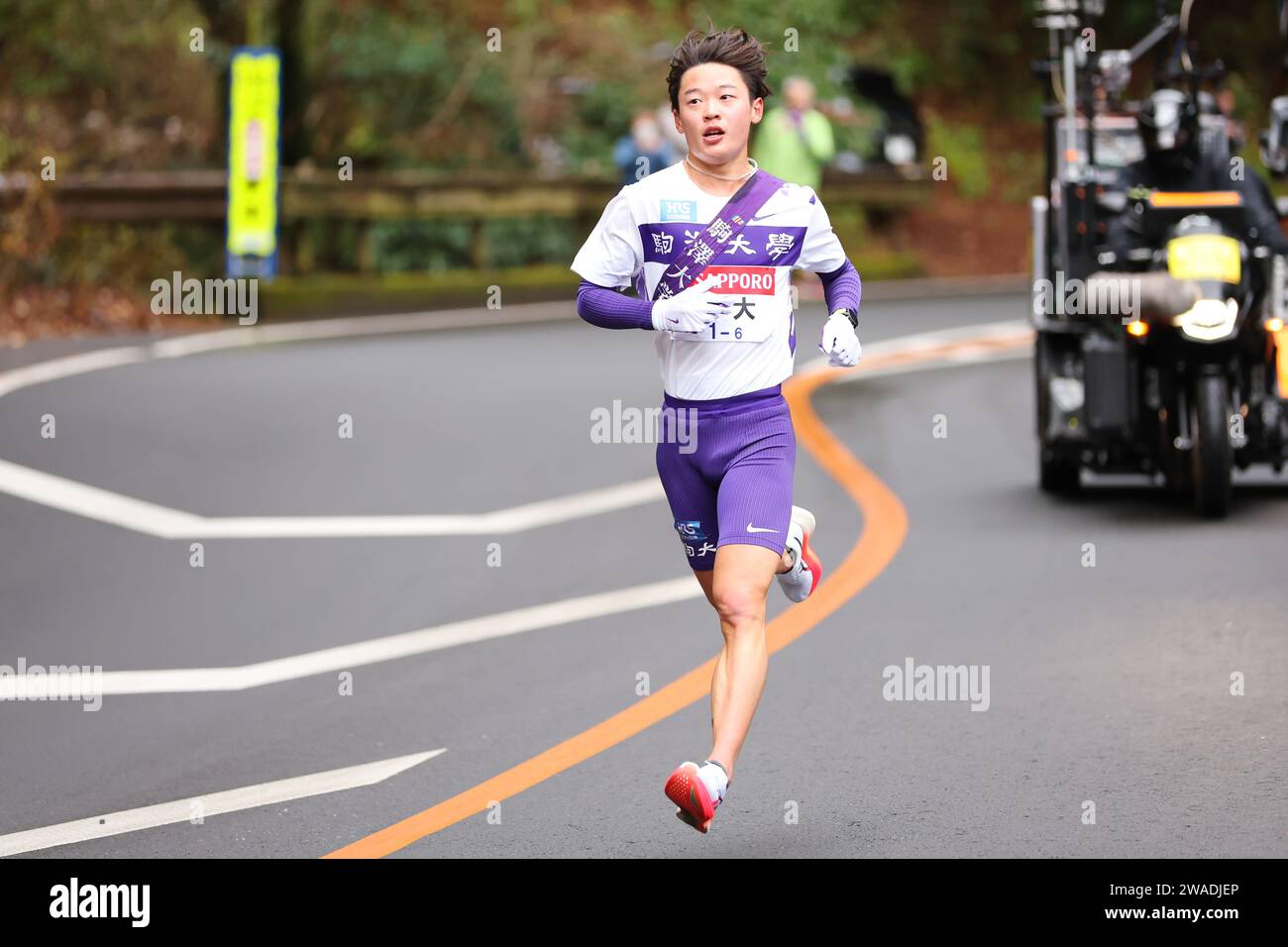 Kanagawa, Japan. 3rd Jan, 2024. Yudai Kiyama () Athletics : The 100th Hakone Ekiden, Tokyo ...