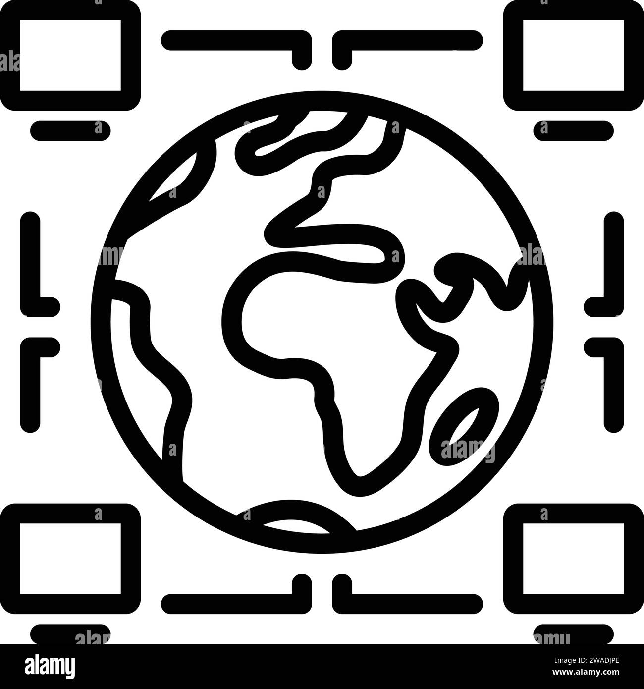 Glob icon Cut Out Stock Images & Pictures - Alamy