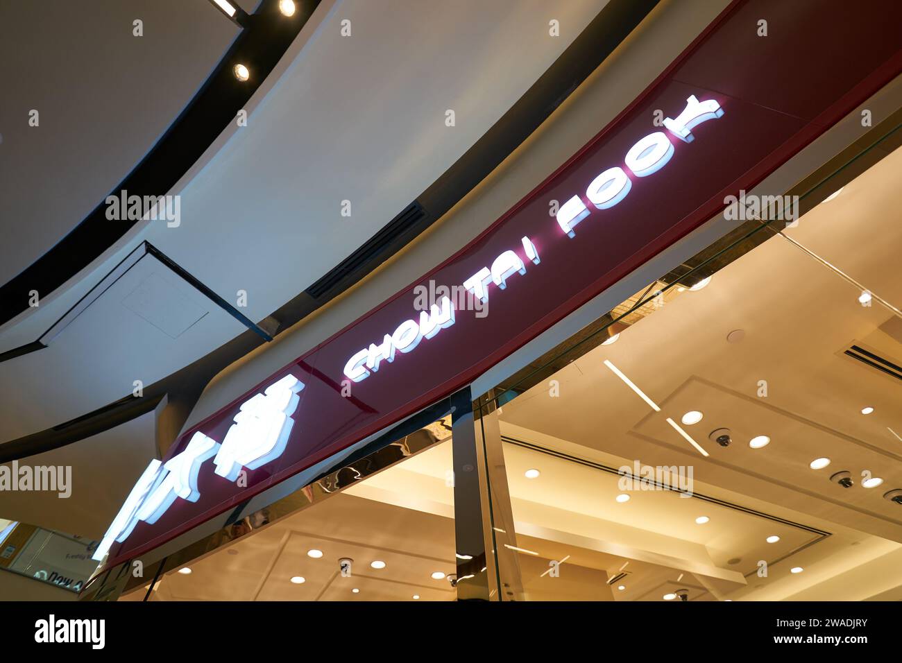 KUALA LUMPUR, MALAYSIA - MAY 27, 2023: Chow Tai Fook sign over store ...