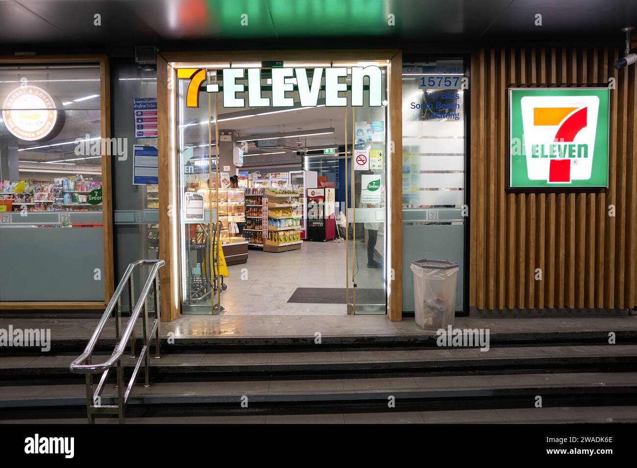 PHUKET, THAILAND - MAY 04, 2023: entrance to 7-Eleven convenience store in Phuket Stock Photo ...