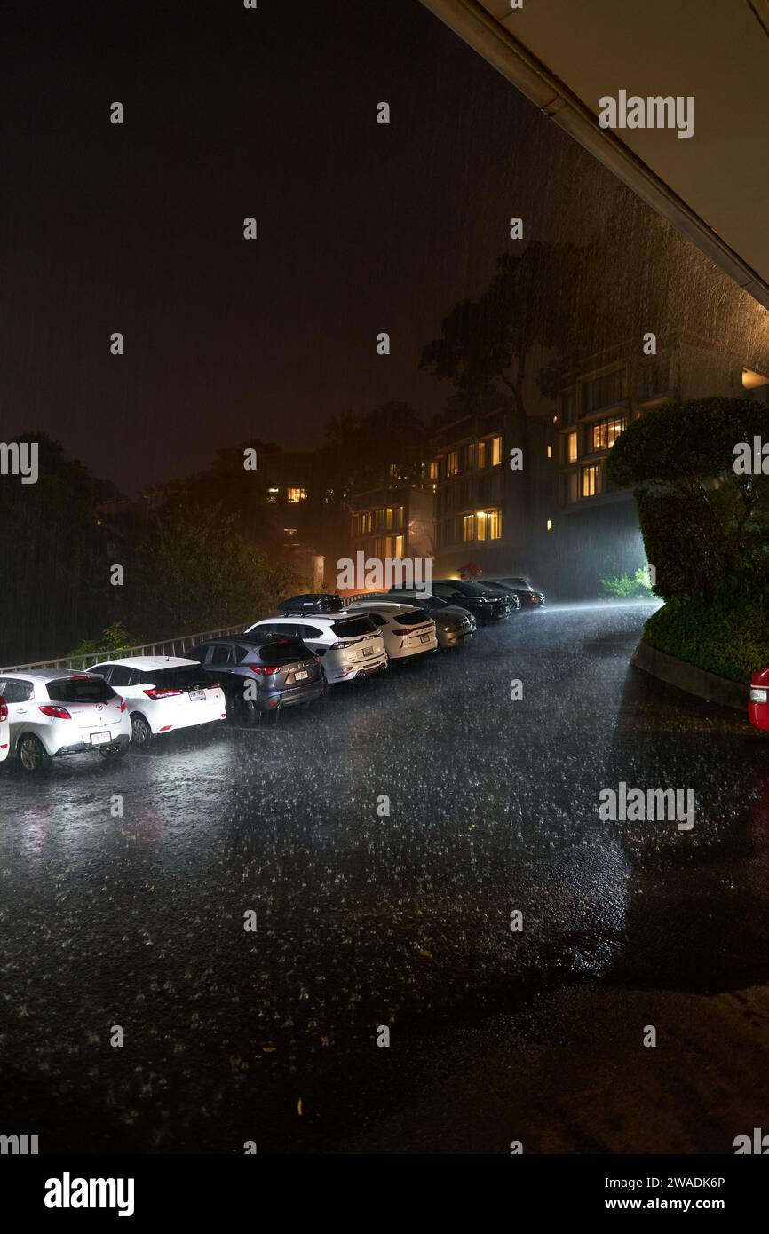 PHUKET, THAILAND - MAY 04, 2023: rain in Phuket as seen from Amari ...
