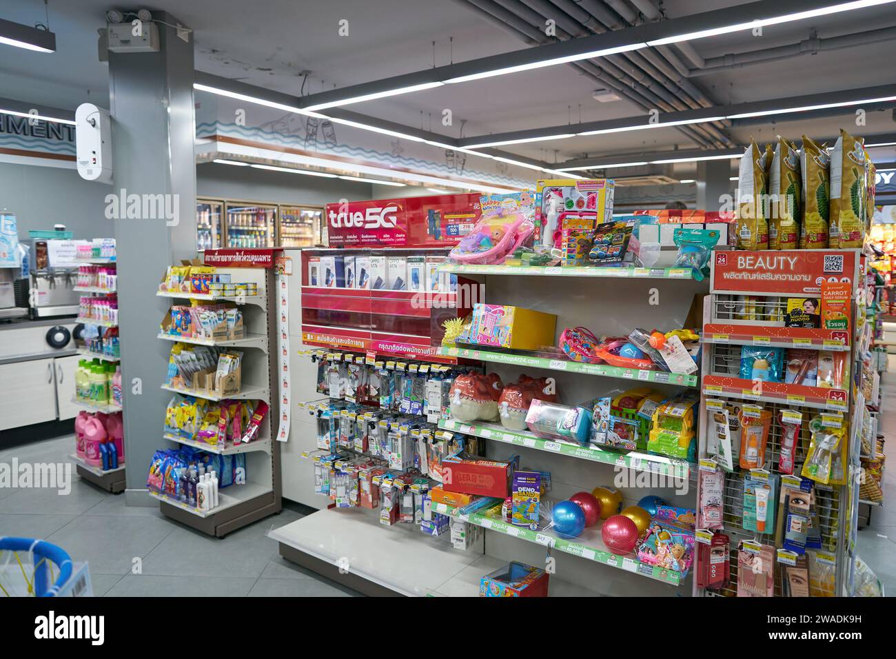 PHUKET, THAILAND - MAY 04, 2023: non-food products on display inside 7 ...