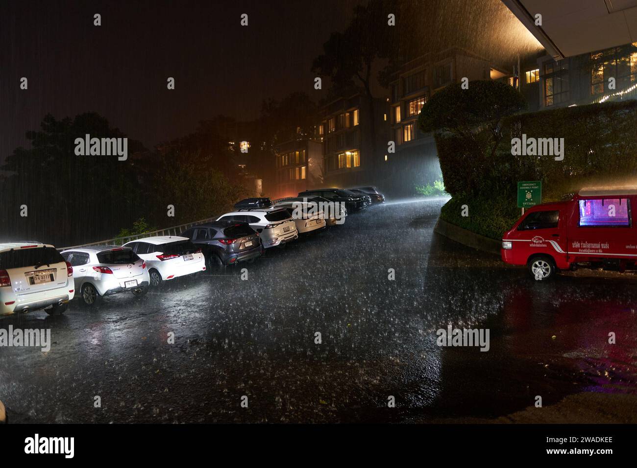 PHUKET, THAILAND - MAY 04, 2023: rain in Phuket as seen from Amari ...