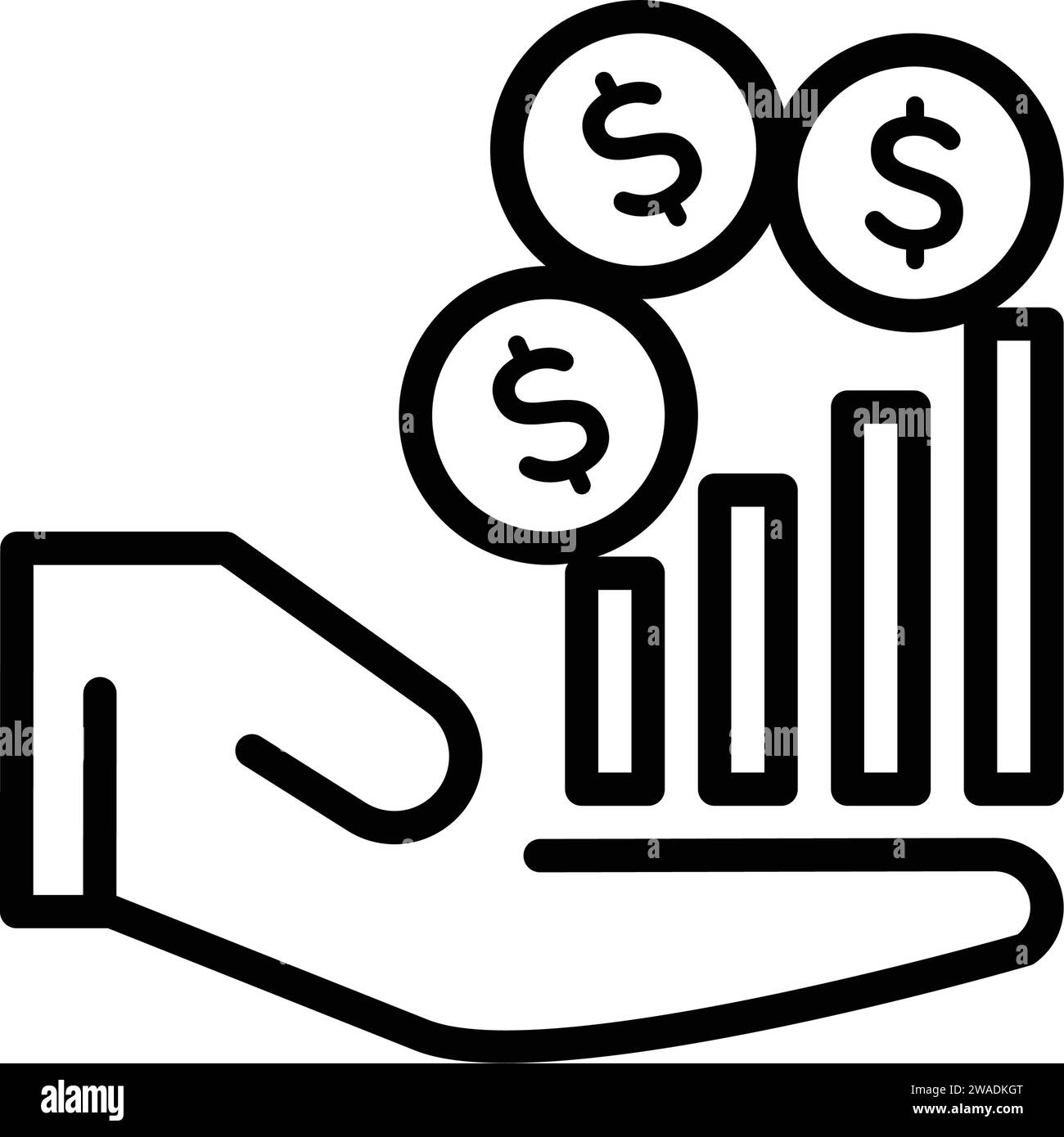 Salary increase vector vectors Black and White Stock Photos & Images ...