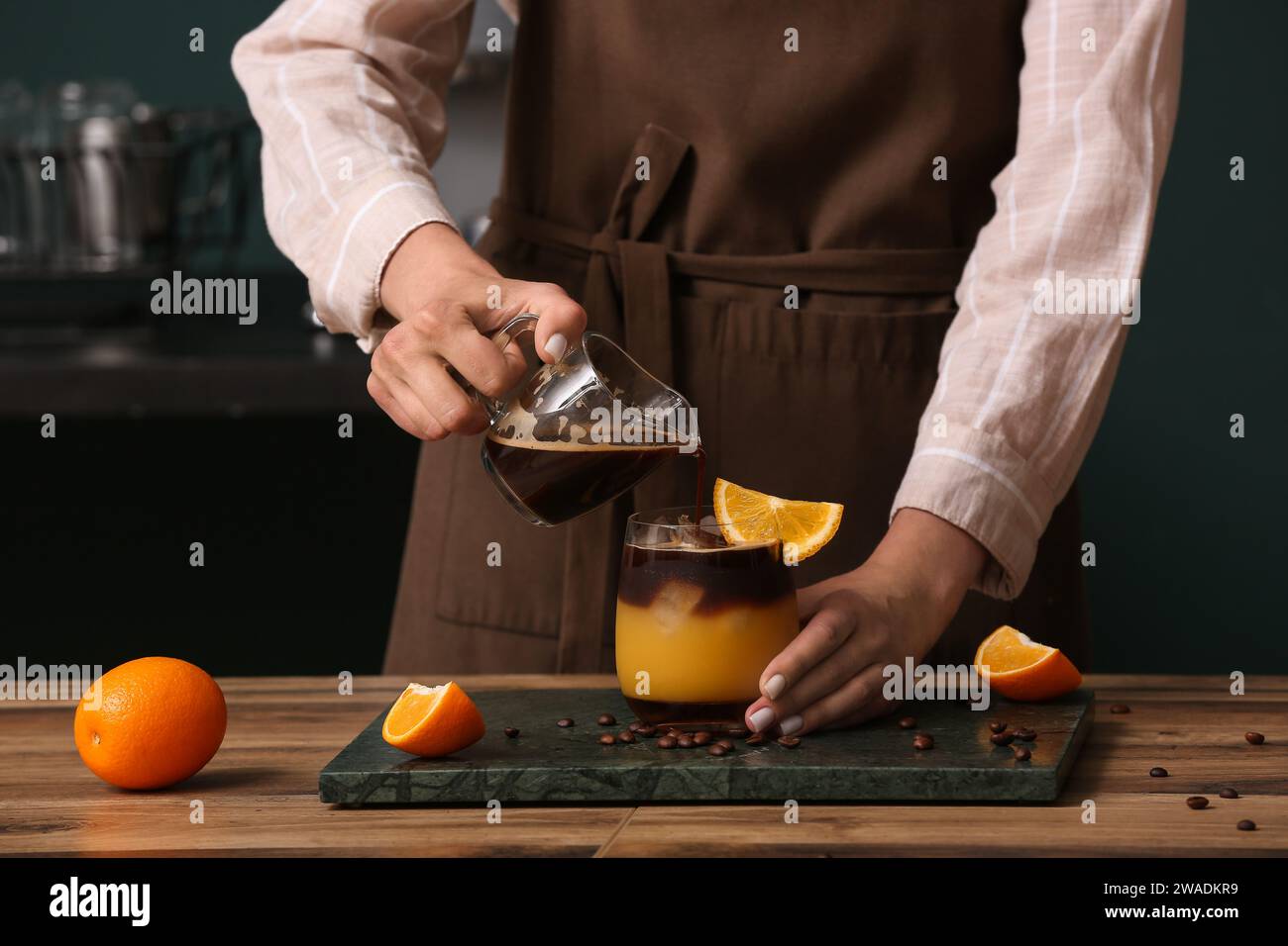 Barista making juice hi-res stock photography and images - Alamy