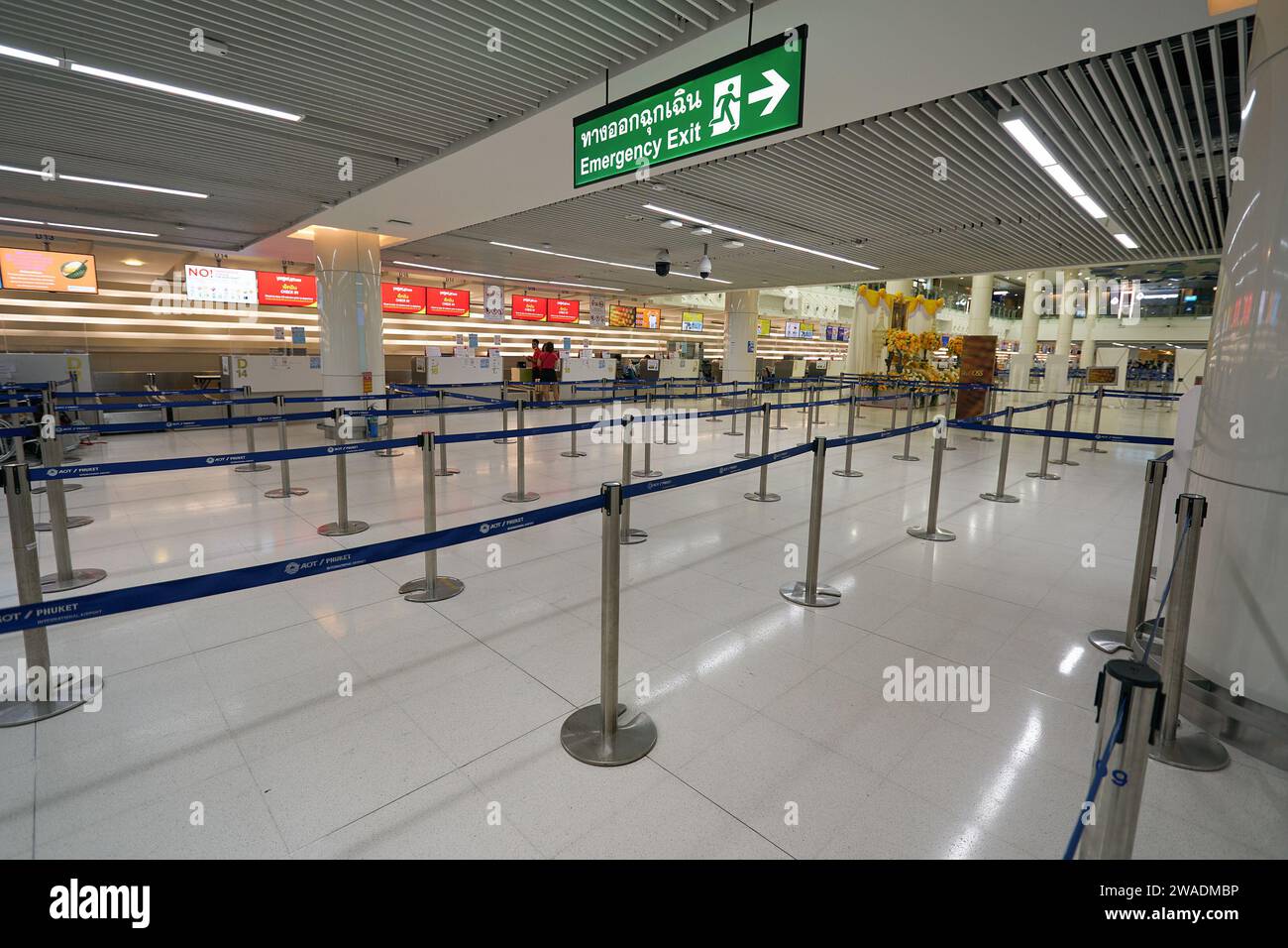 PHUKET, THAILAND - MAY 06, 2023: check-in area inside Phuket Airport’s ...