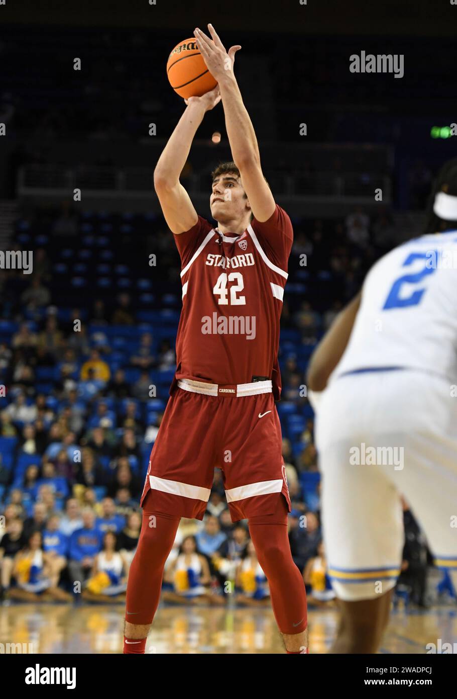 LOS ANGELES, CA - JANUARY 03: Stanford Cardinal forward Maxime Raynaud ...