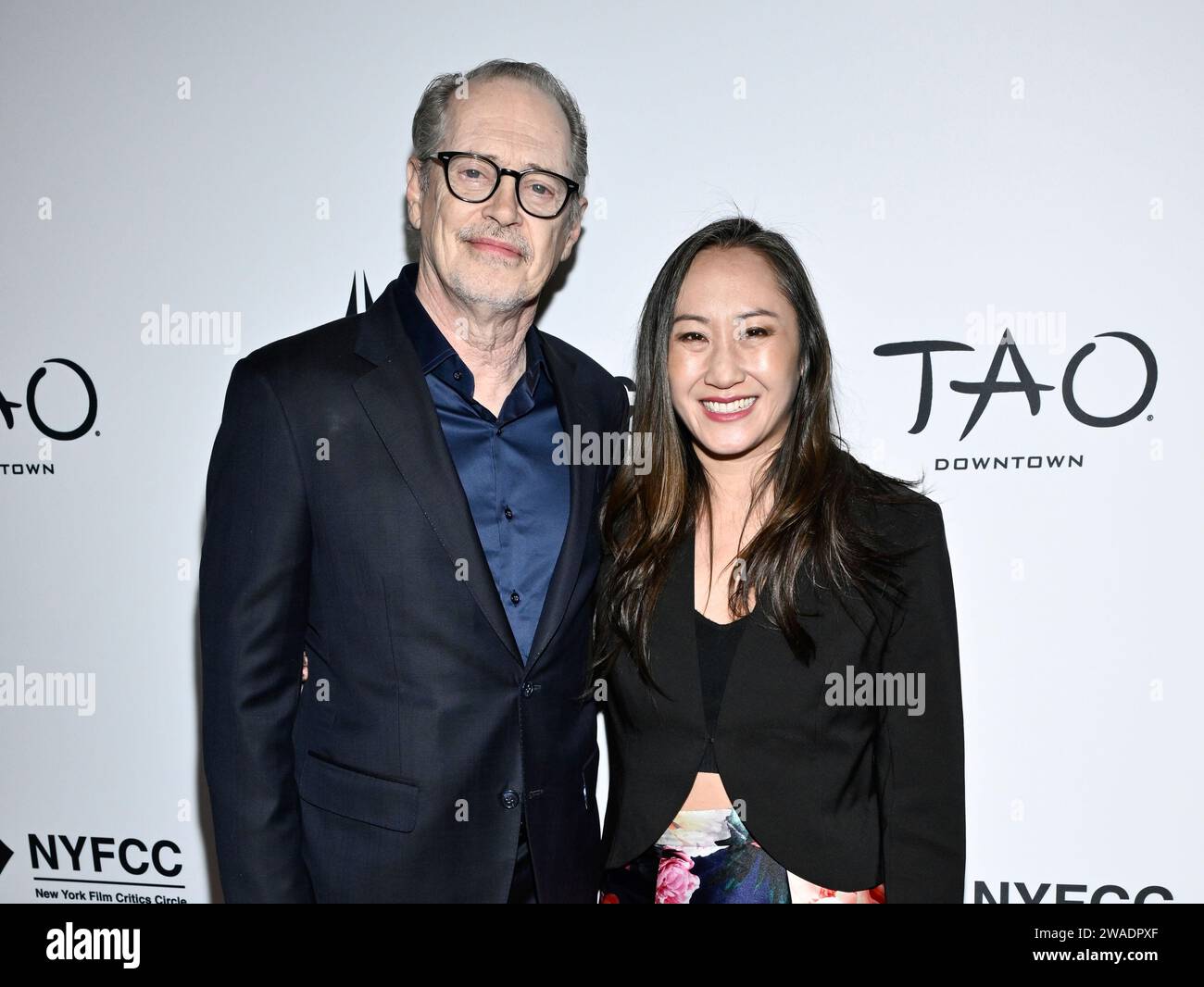 Steve Buscemi, left, and Karen Ho attend the New York Film Critics Circle Awards at Tao Downtown ...