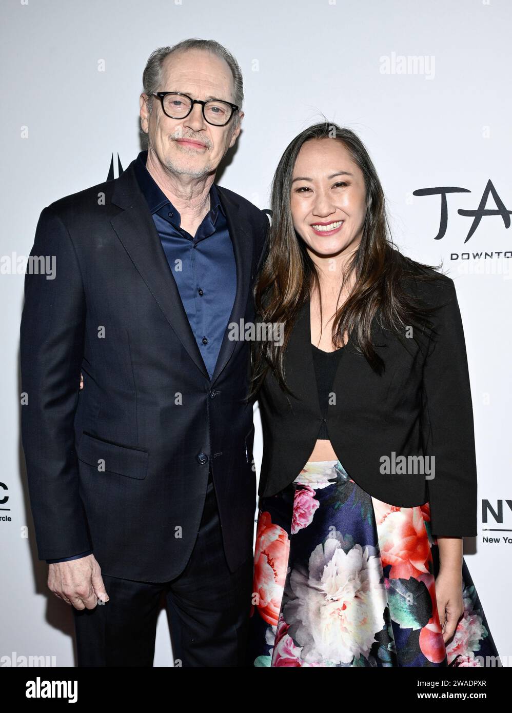 Steve Buscemi, left, and Karen Ho attend the New York Film Critics Circle Awards at Tao Downtown ...