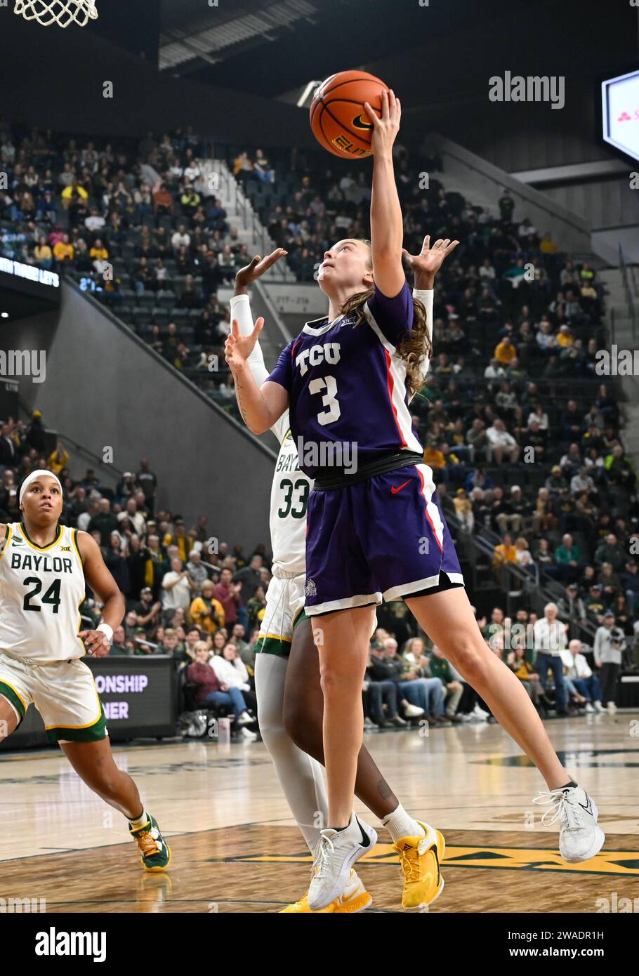 Waco, Texas, USA. 3rd Jan, 2024. TCU Horned Frogs guard Madison Conner ...