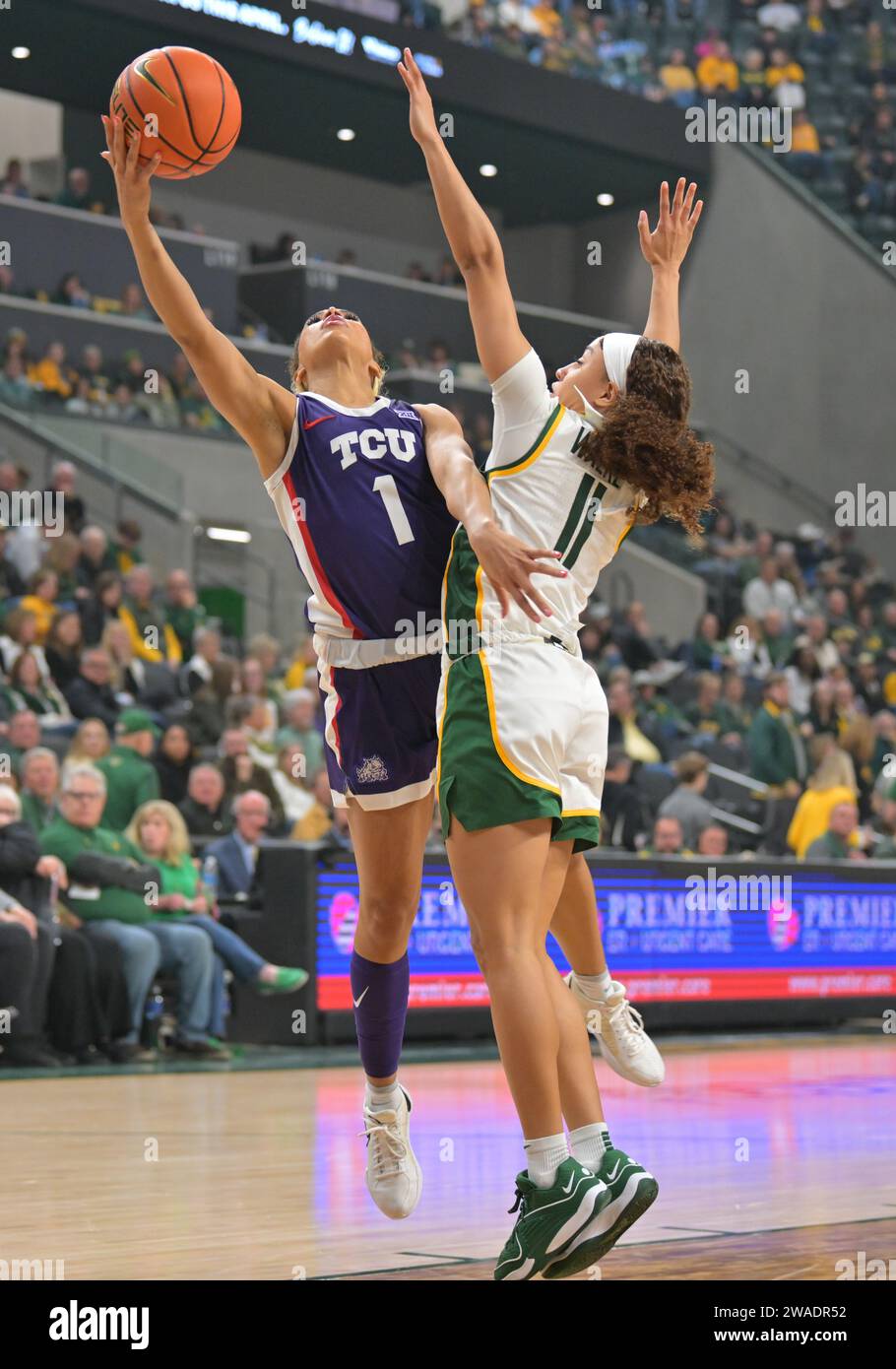 Waco, Texas, USA. 3rd Jan, 2024. TCU Horned Frogs guard Jaden Owens (1 ...