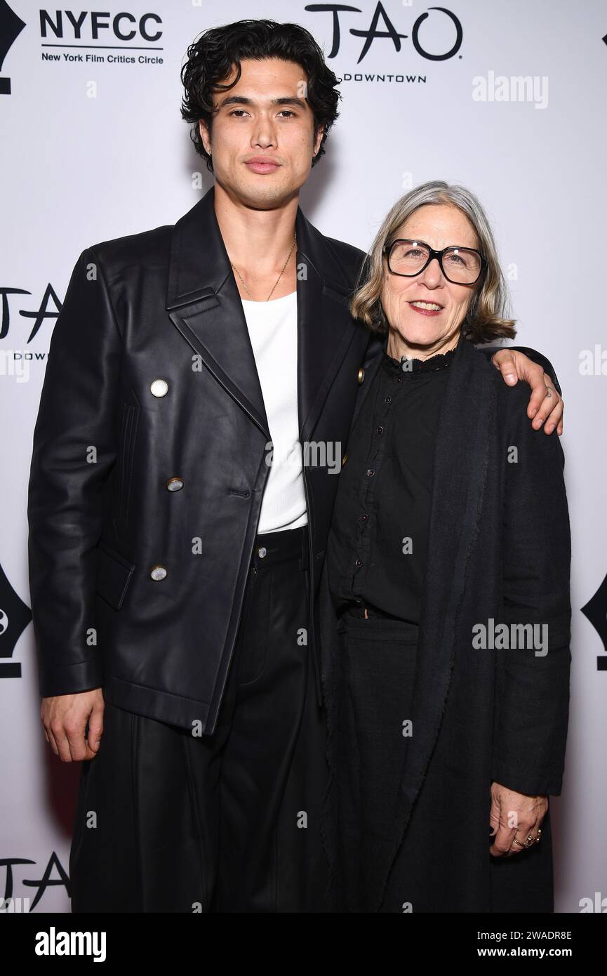 New York, USA. 03rd Jan, 2024. (L-R) Charles Melton and Laura Rosenthal ...