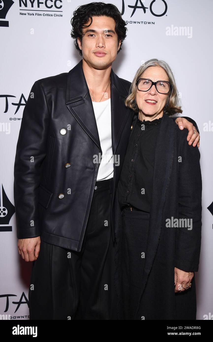 New York, USA. 03rd Jan, 2024. (L-R) Charles Melton and Laura Rosenthal ...