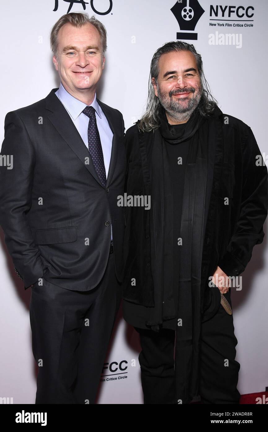 New York, USA. 03rd Jan, 2024. (L-R) Christopher Nolan and Hoyte van ...