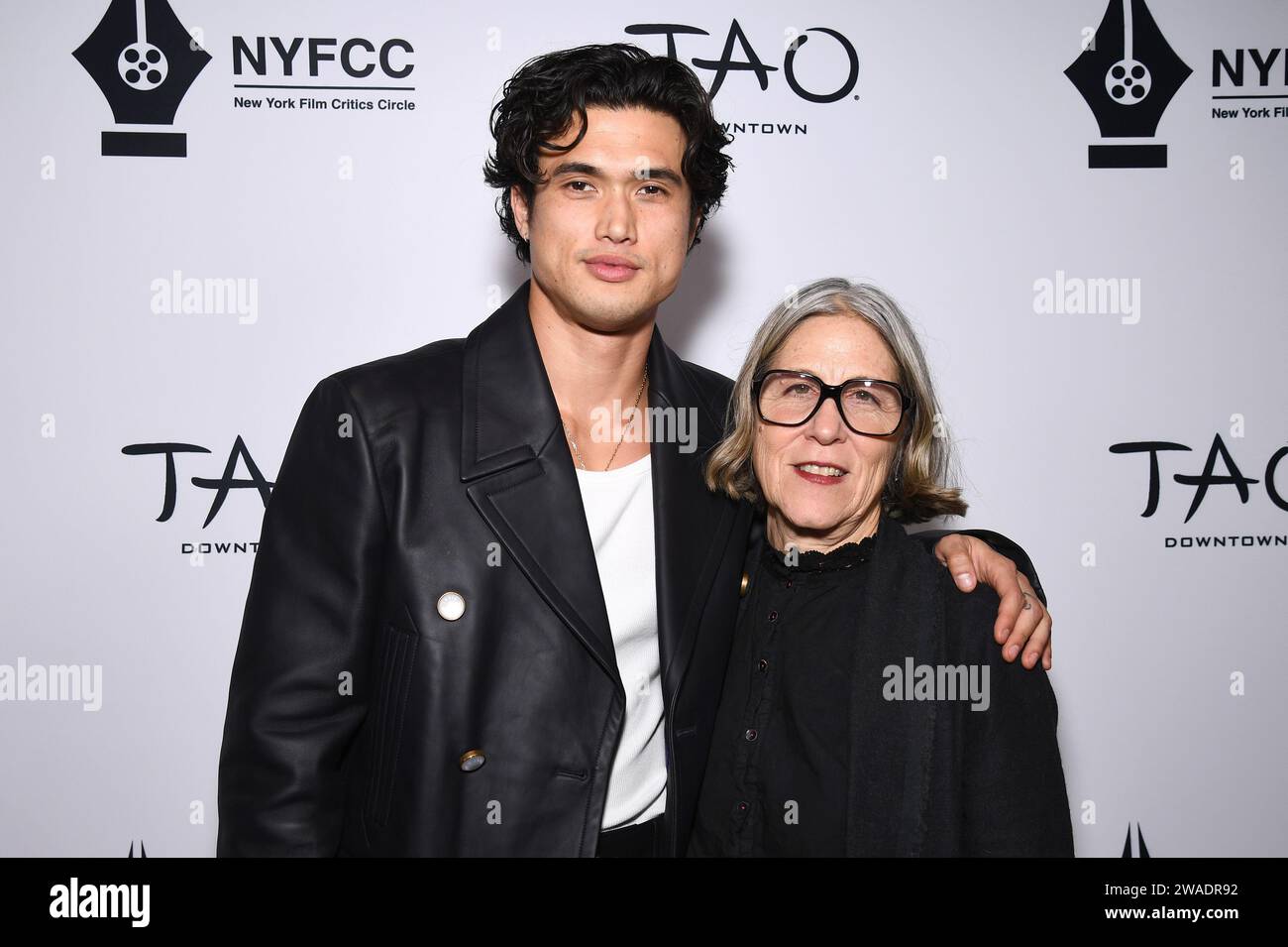 New York, USA. 03rd Jan, 2024. (L-R) Charles Melton and Laura Rosenthal ...