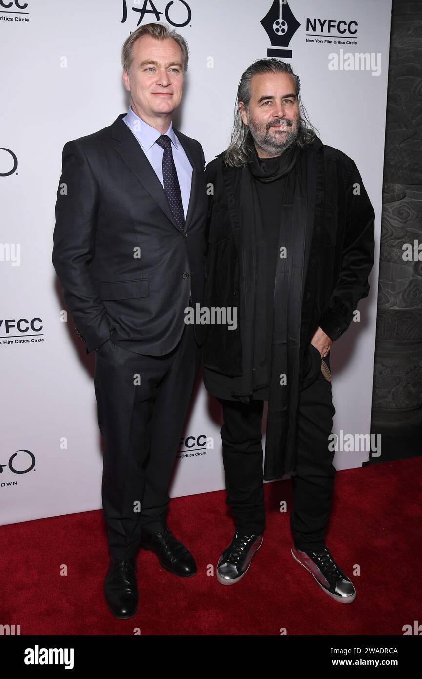 New York, USA. 03rd Jan, 2024. (L-R) Christopher Nolan and Hoyte van ...