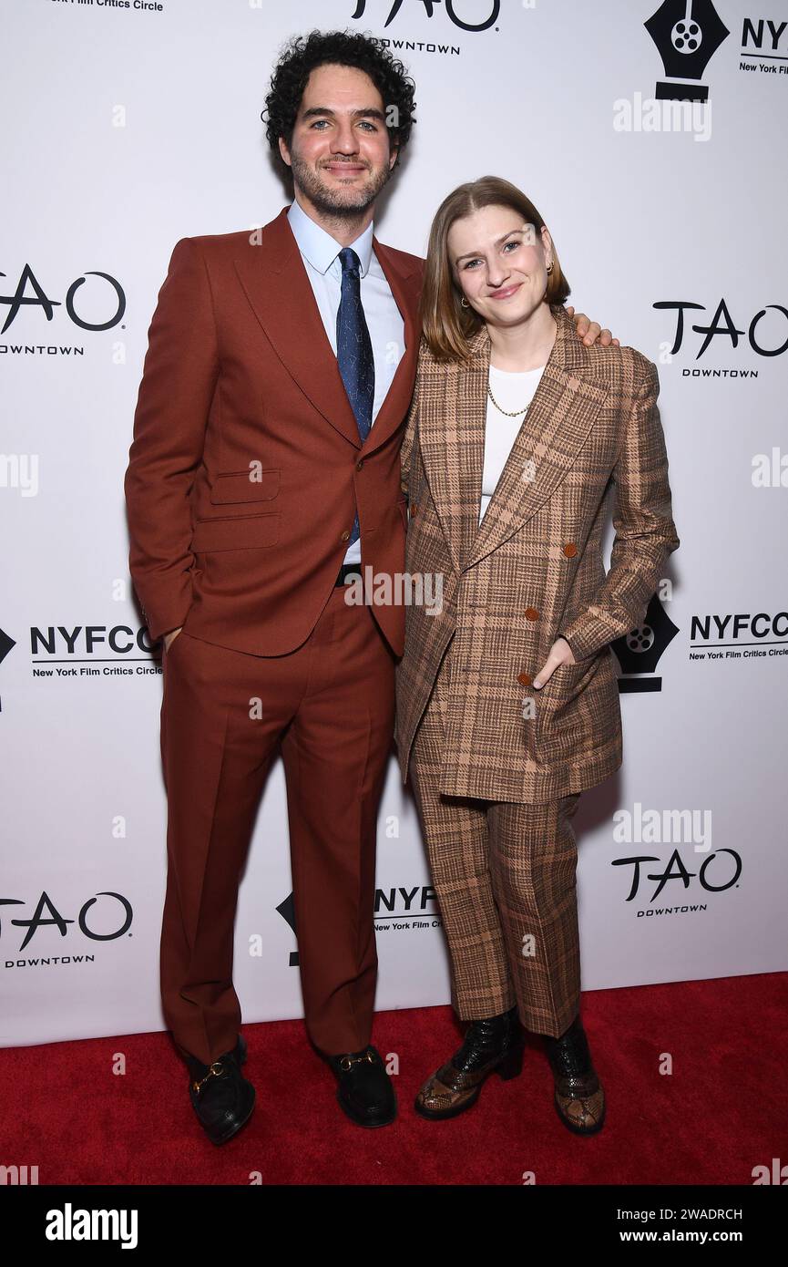 New York, USA. 03rd Jan, 2024. (L-R) Benny Safdie and Ava Safdie attend ...