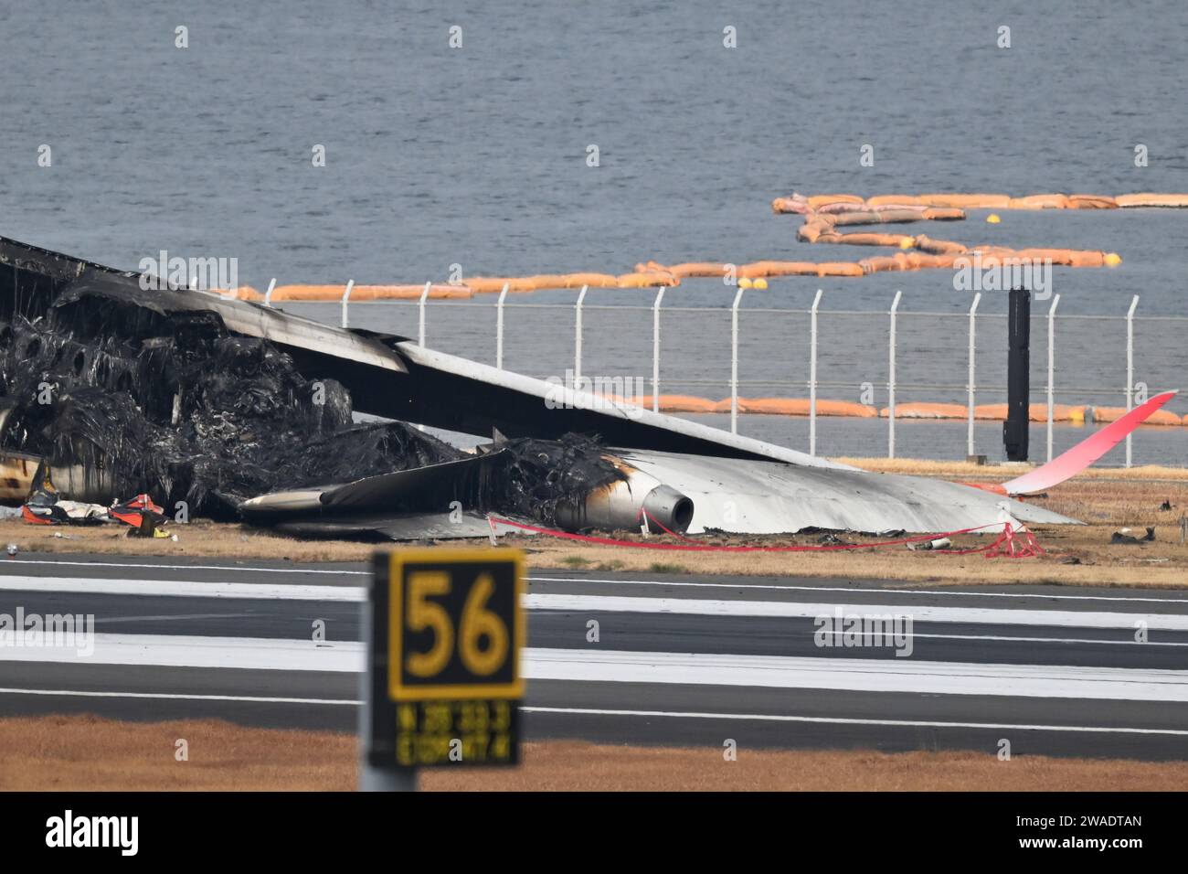 Hokkaido, Japan, January 3, 2024. JAL's A350-900 Reg. JA13XJ of JL516 ...
