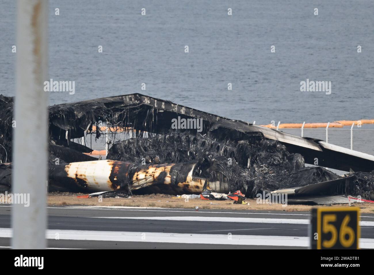 Hokkaido, Japan, January 3, 2024. JAL's A350-900 Reg. JA13XJ of JL516 ...