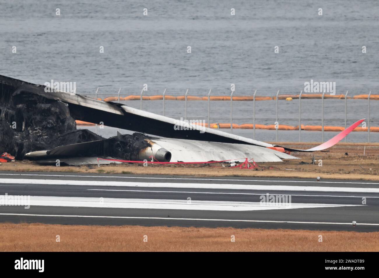 Hokkaido, Japan, January 3, 2024. JAL's A350-900 Reg. JA13XJ of JL516 ...