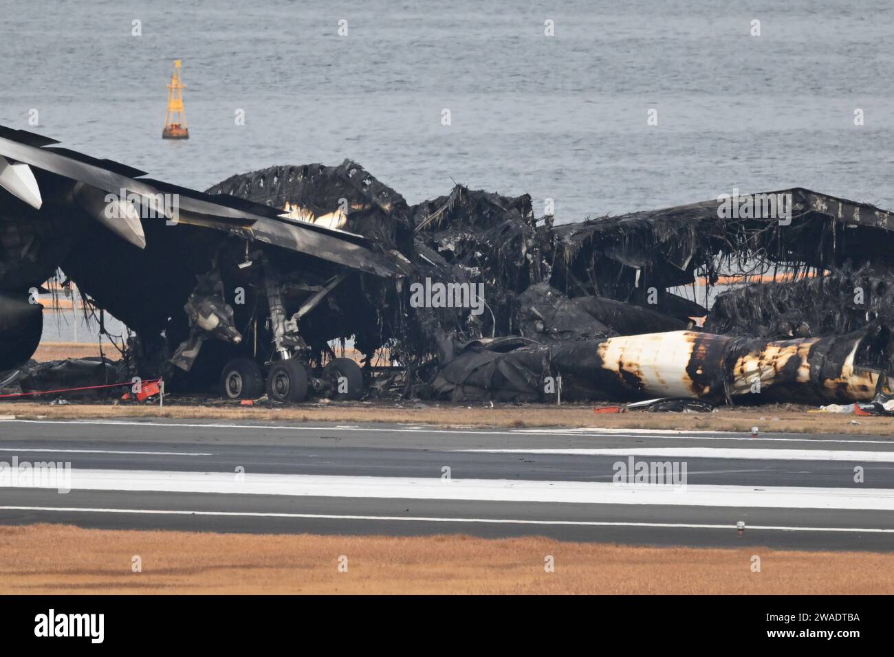 Hokkaido, Japan, January 3, 2024. JAL's A350-900 Reg. JA13XJ of JL516 ...