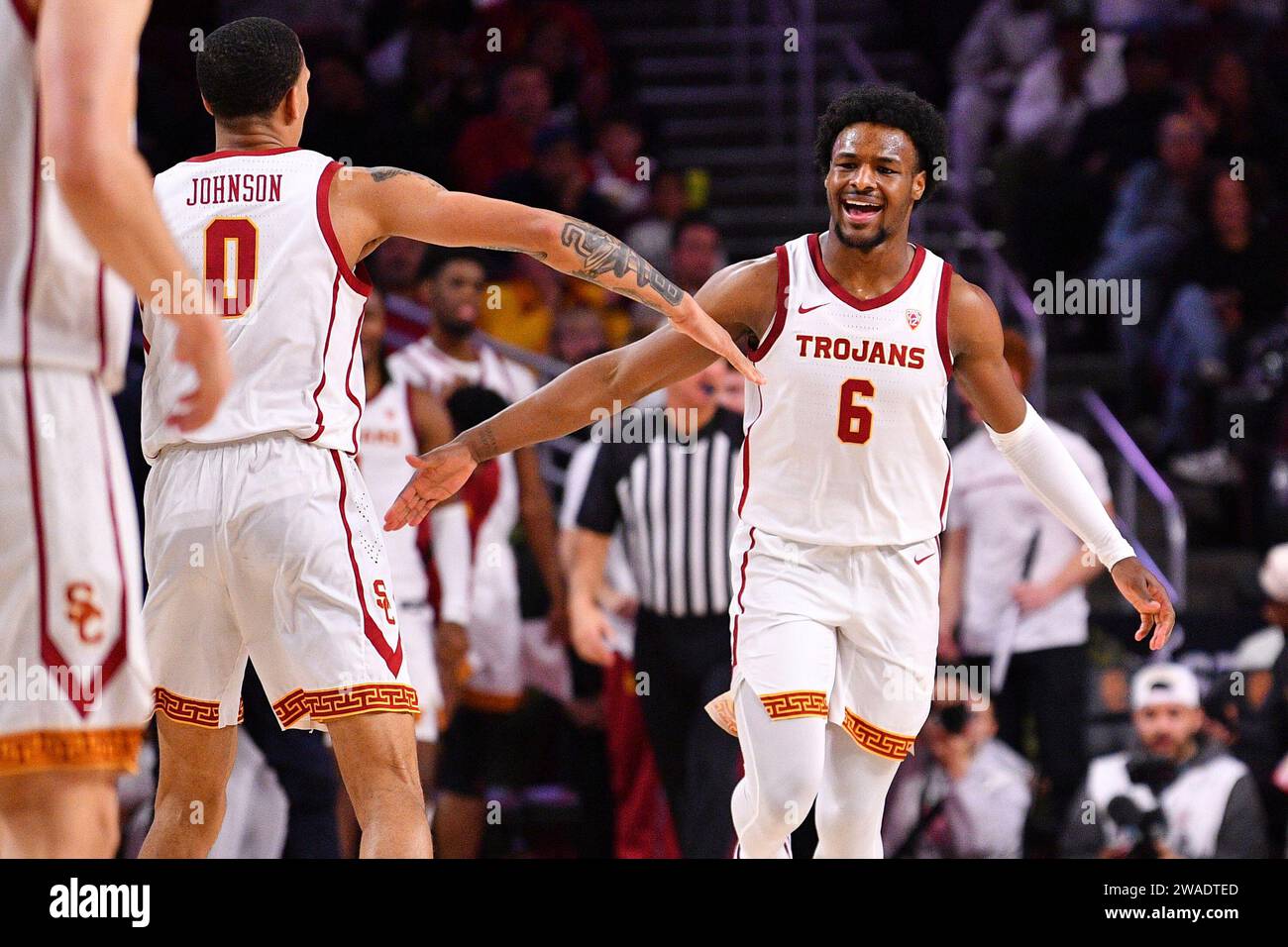 LOS ANGELES, CA - JANUARY 03: USC Trojans guard Bronny James (6 ...