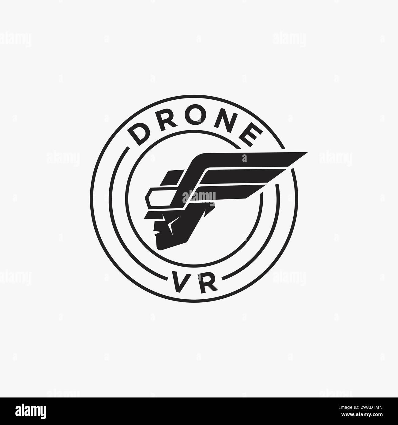Virtual Reality glasses logo, Drone pilot wing logo icon vector ...