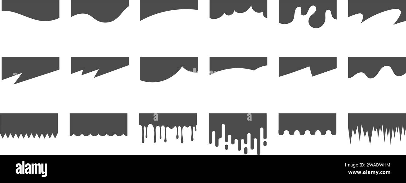 Border shape for website design. Vector banner header and separator ...