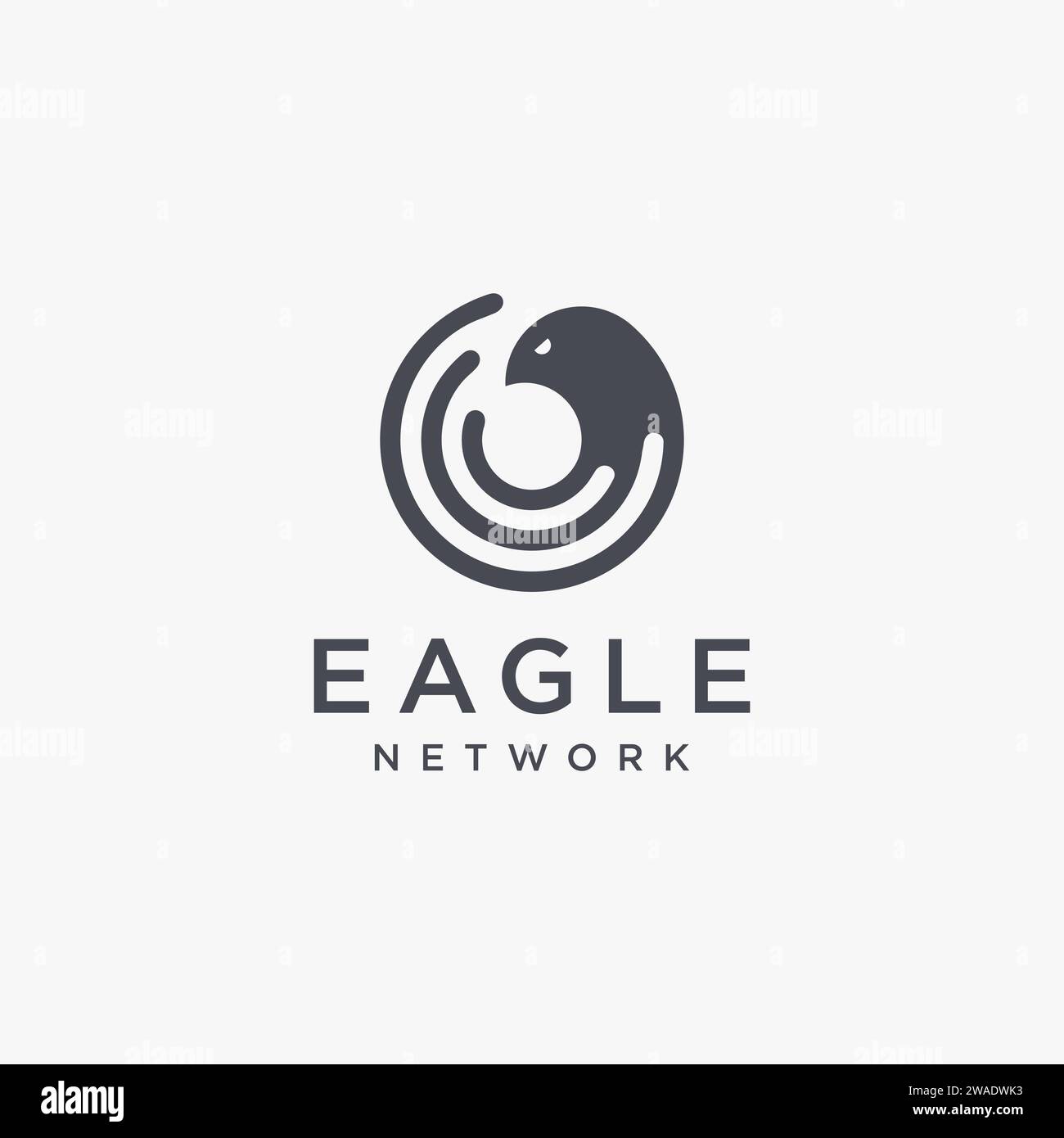 Abstract modern eagle and wireless signal logo icon vector template on ...