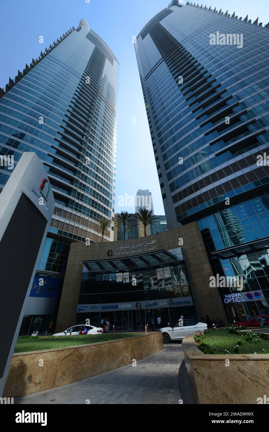 Al Fattan Marine towers on Al Mamsha Street in the Jumeirah Beach ...